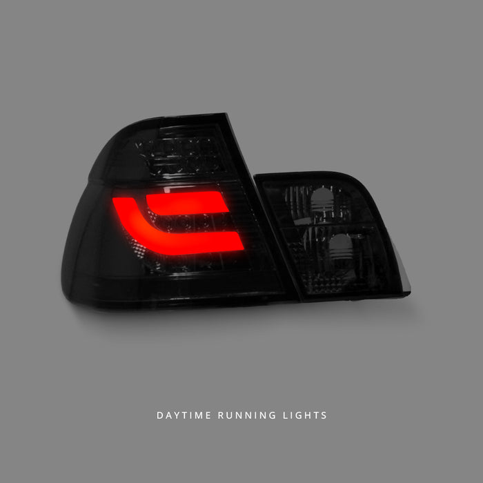 BMW 3 Series E46 (1998 - 2001) Black LED 3D Tail Lights LH + RH ...