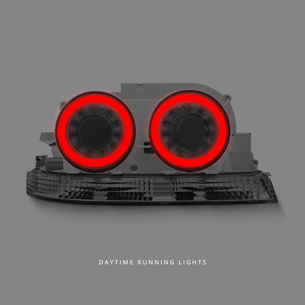 Nissan Skyline R33 (1993 - 1998) Fiber Ring LED Tail Lights LH + RH ...